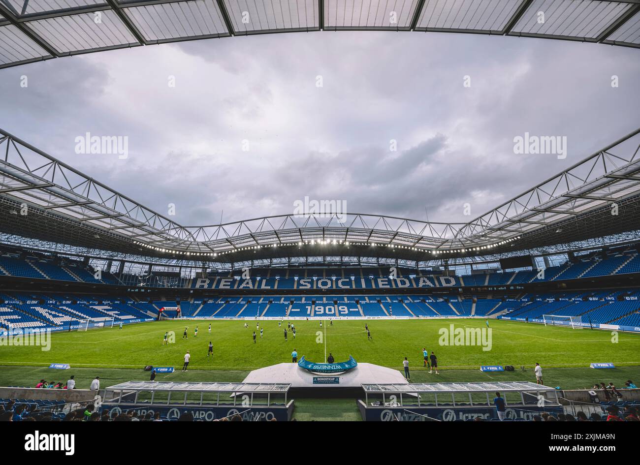Reale Arena soccer field, where Real Sociedad de Futbol plays, in San ...