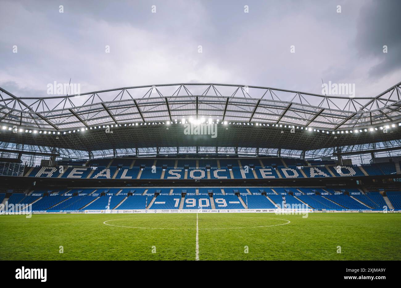 Reale Arena soccer field, where Real Sociedad de Futbol plays, in San ...