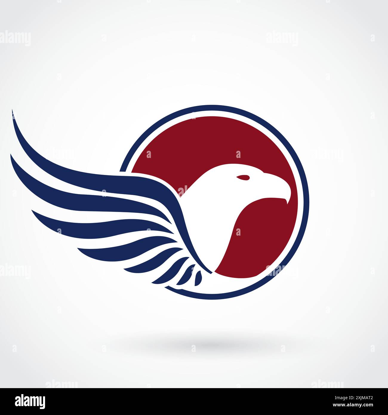 color blue red winged eagle bird logo Stock Vector Image & Art - Alamy