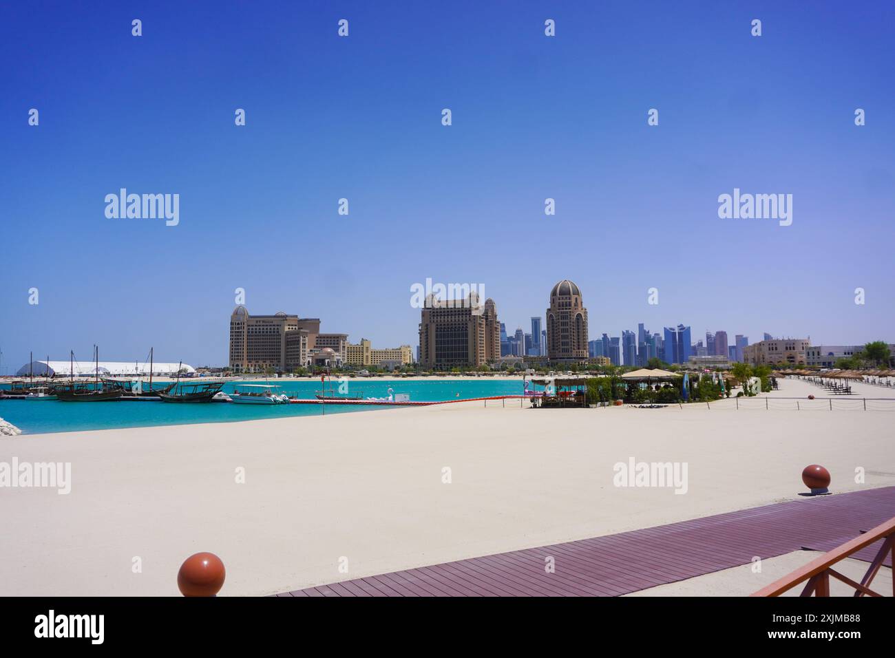 City Harbour with view of ST Regis Hotel In Doha, Qatar Stock Photo - Alamy