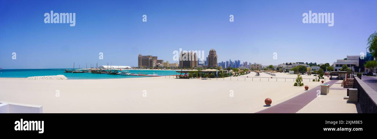 City Harbour with view of ST Regis Hotel In Doha, Qatar Stock Photo - Alamy