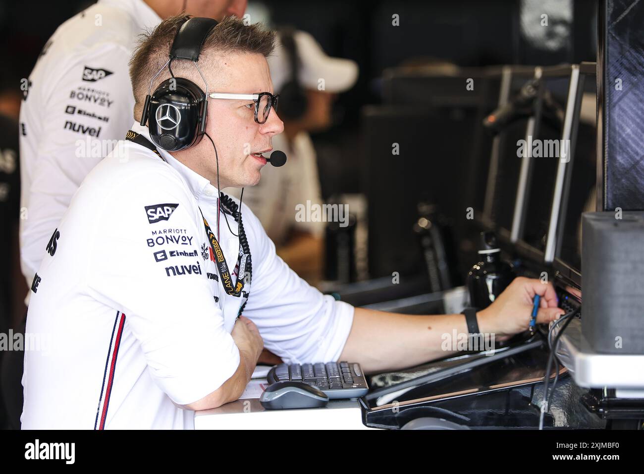 Peter 'Bono' Bonnington, senior race engineer for Lewis Hamilton during ...