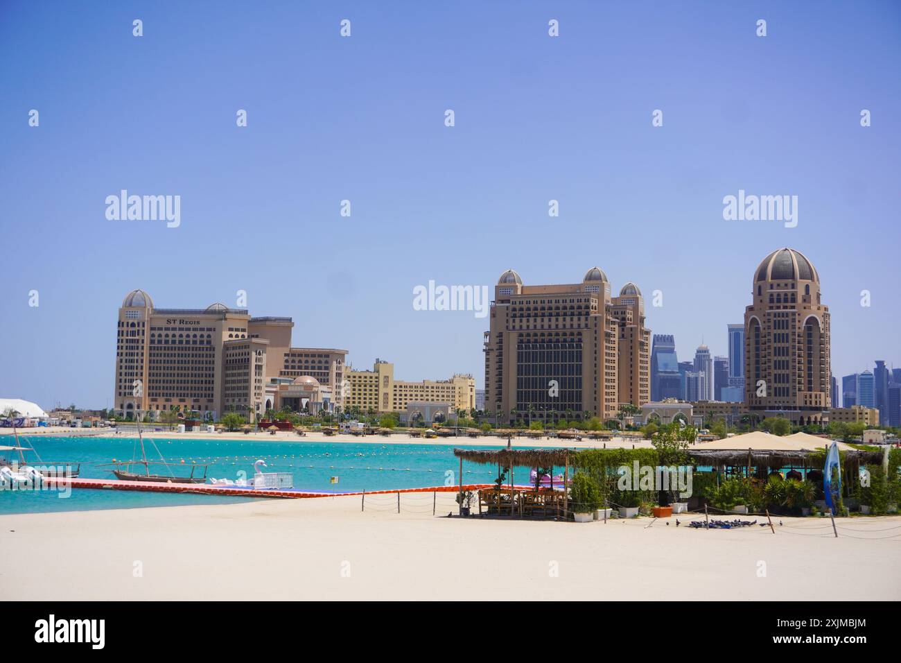 City Harbour with view of ST Regis Hotel In Doha, Qatar Stock Photo - Alamy