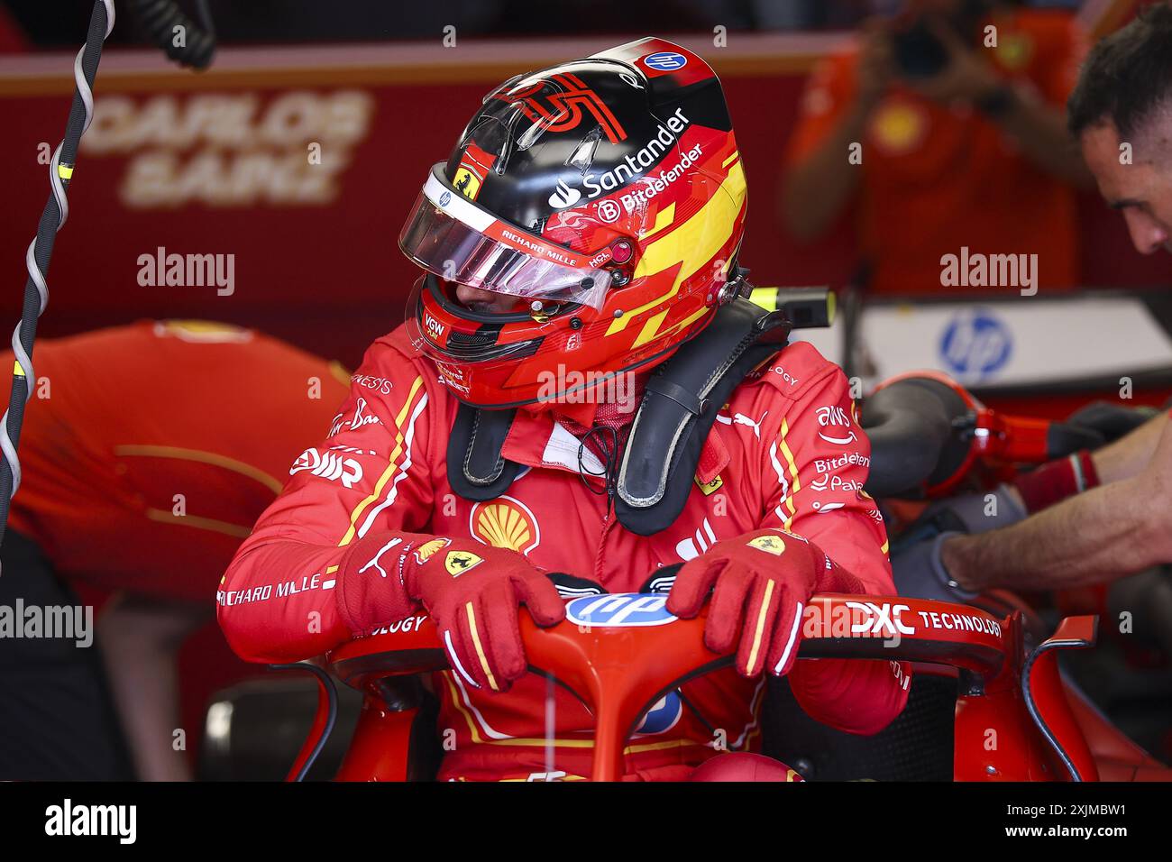 SAINZ Carlos (spa), Scuderia Ferrari SF-24, portrait during the Formula 1 Hungarian Grand Prix ...