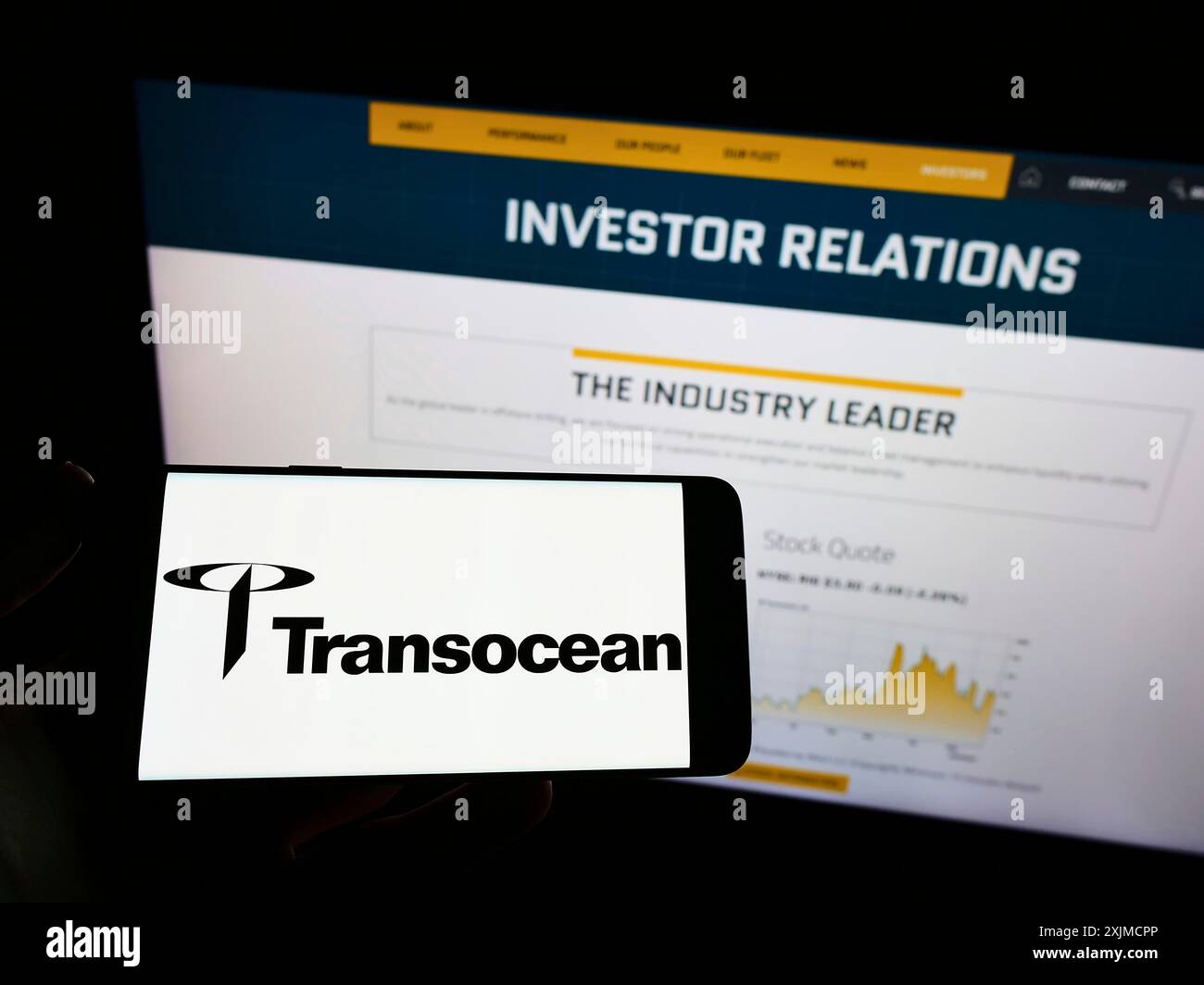 Stuttgart, Germany, 05-22-2022: Person holding mobile phone with logo ...