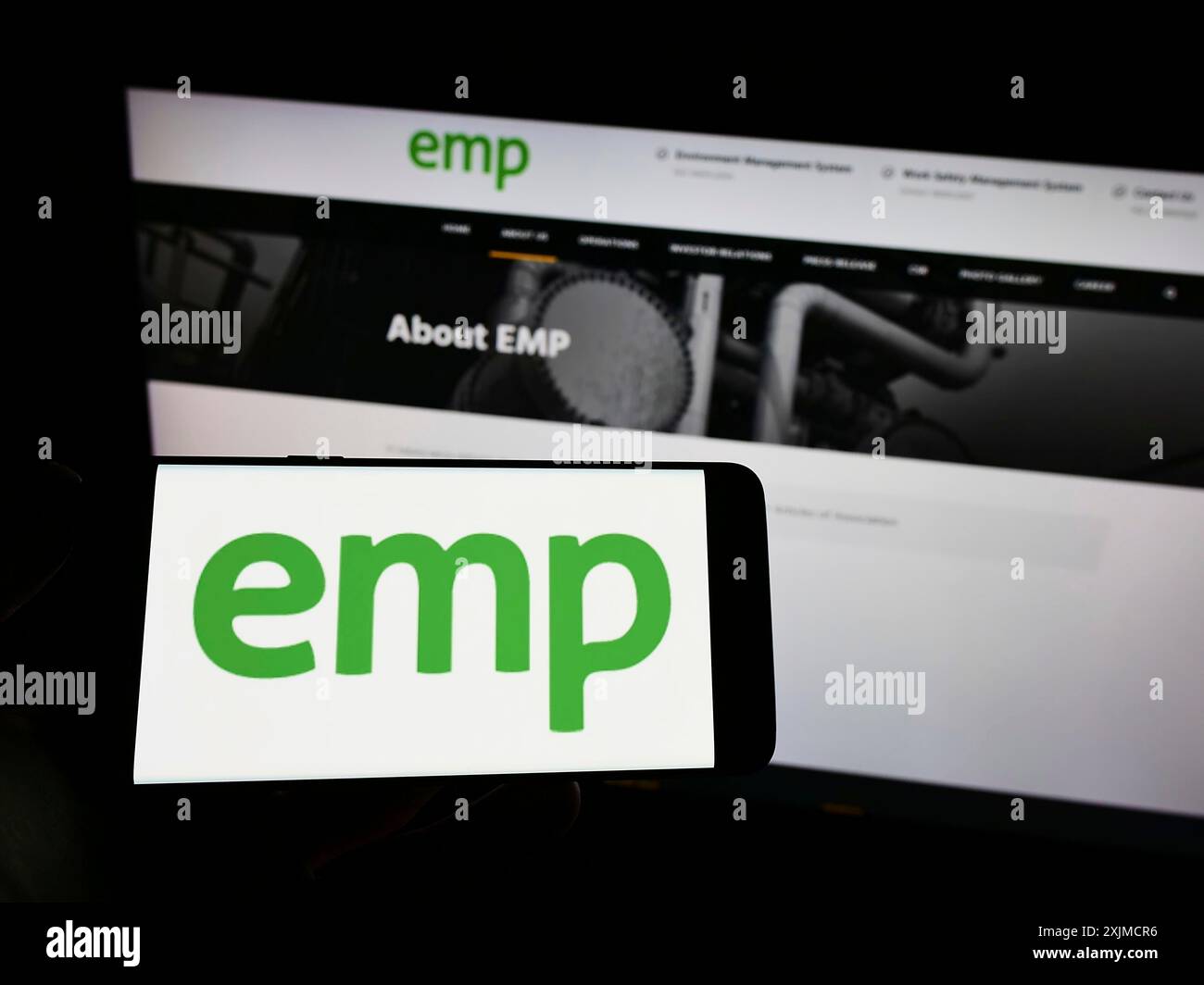 Stuttgart, Germany, 05-22-2022: Person holding smartphone with logo of ...