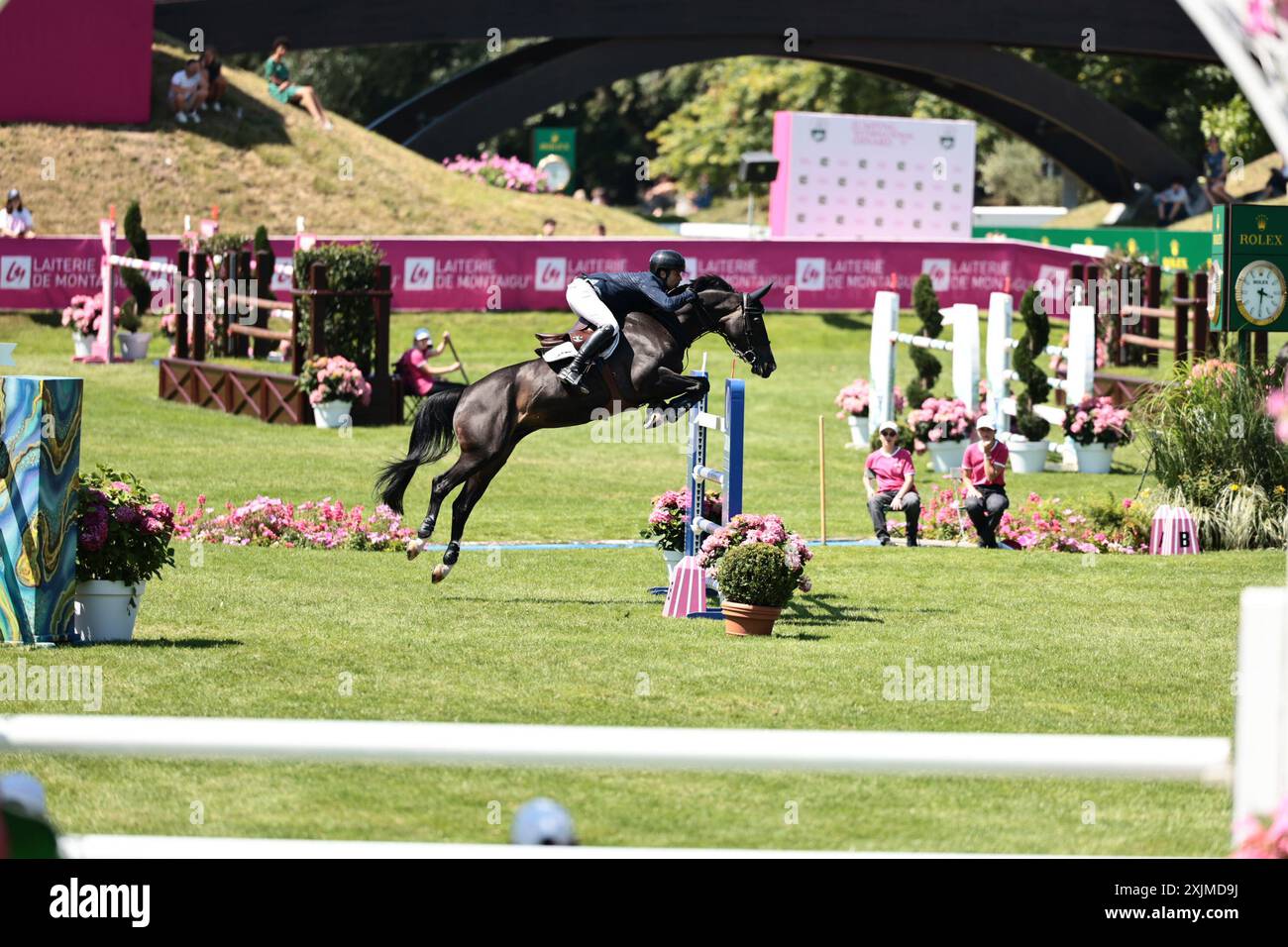 Edward Levy of France with Vitot Du Chateau during the CSI5* Prix ...