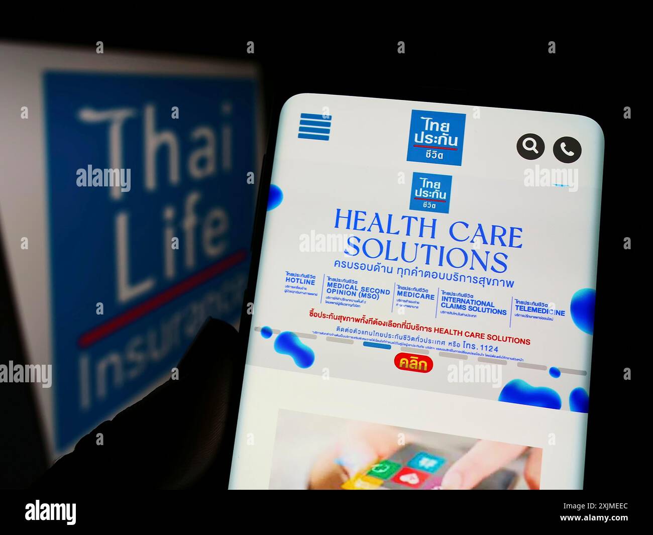 Stuttgart, Germany, 06-11-2022: Person holding cellphone with webpage ...