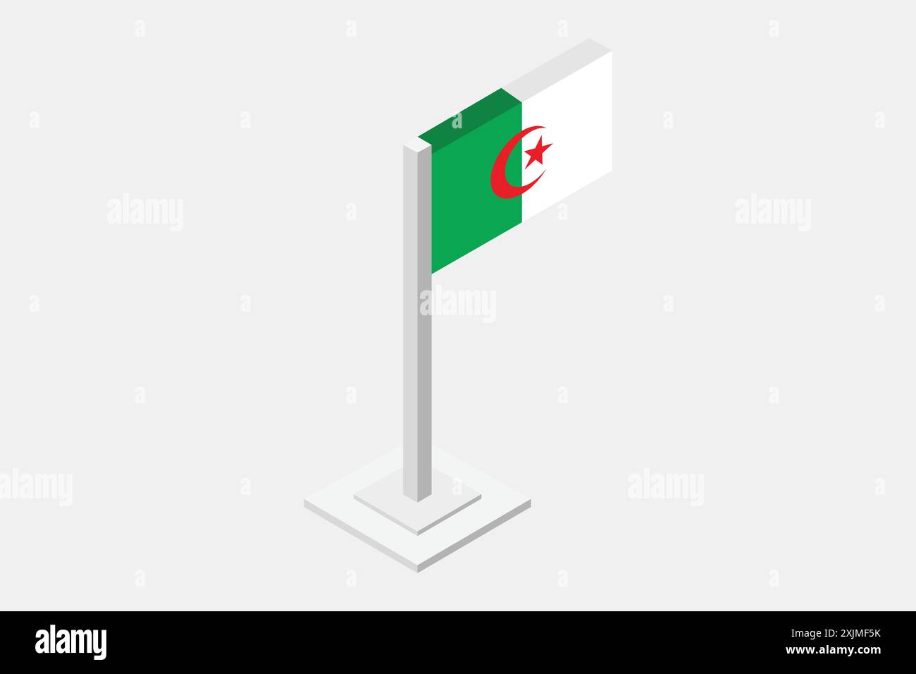 3D Algerian Flag Stock Vector Image & Art - Alamy