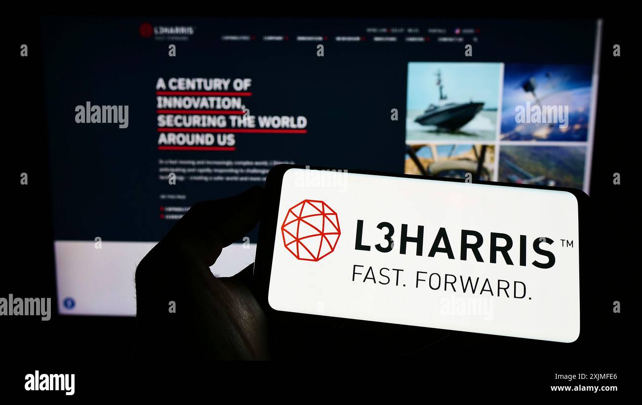 Stuttgart, Germany, 06-18-2022: Person holding cellphone with logo of ...