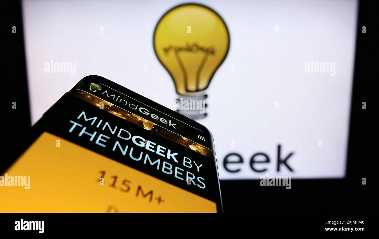 Stuttgart, Germany, 06-25-2022: Smartphone with webpage of company ...