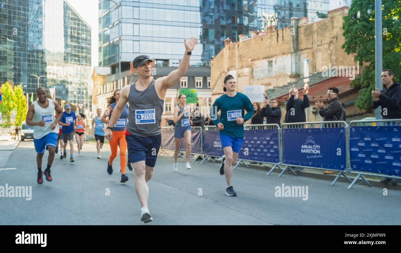 Confident athlete friends running hi-res stock photography and images ...