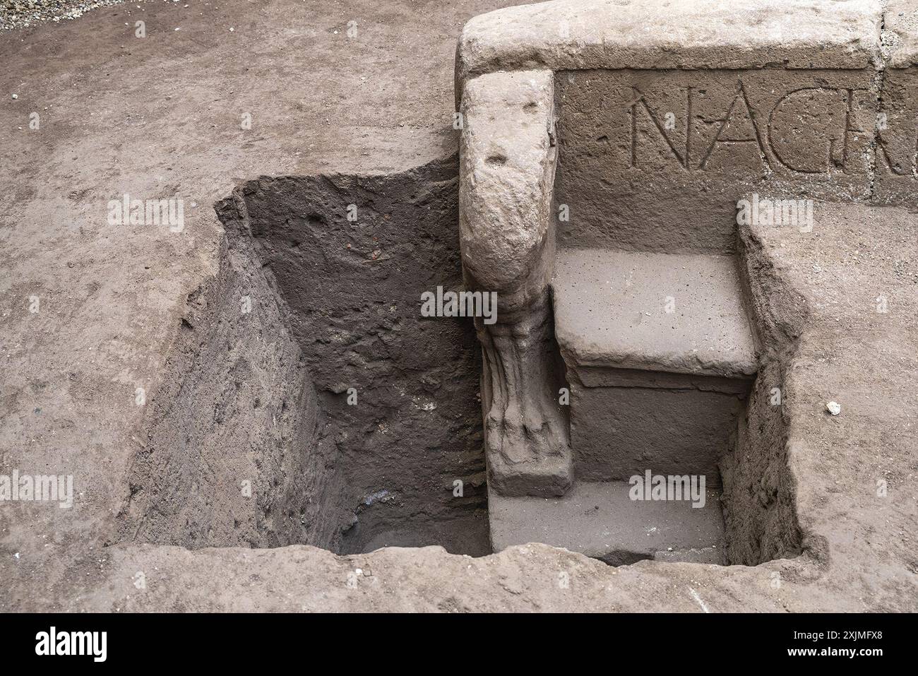Italy, Pompeii, 2024/7/16.archaeological works following the discovery ...