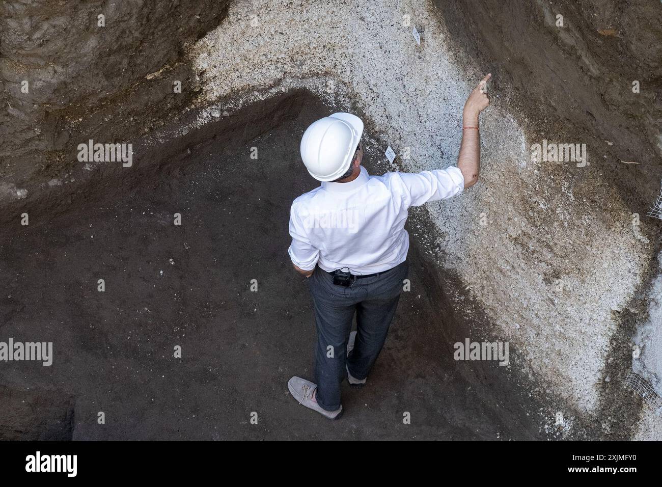 Italy, Pompeii, 2024/7/16.archaeological works following the discovery ...