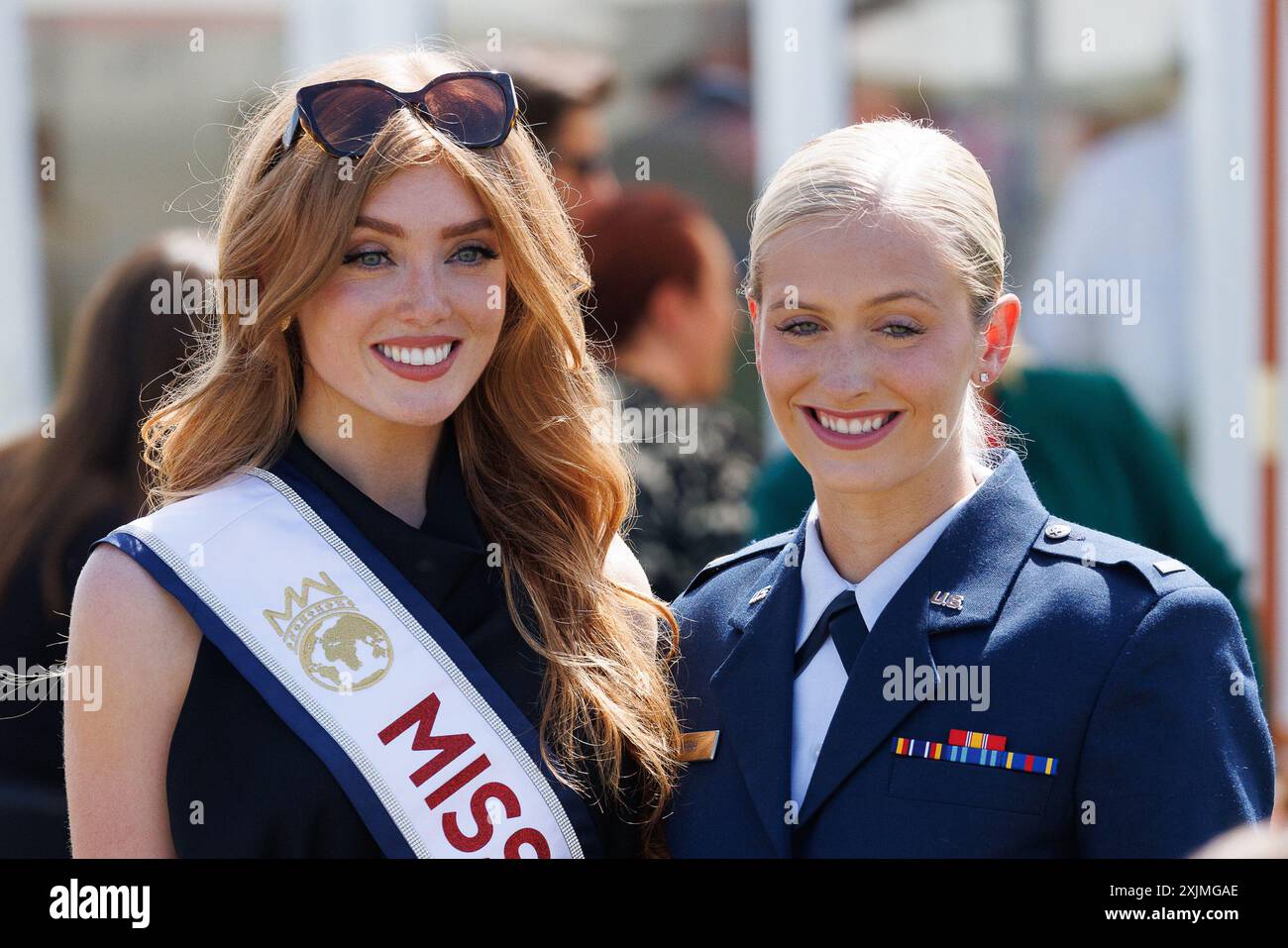 Fairford, UK. 19th July, 2024. Miss America and Miss UK were reunited ...