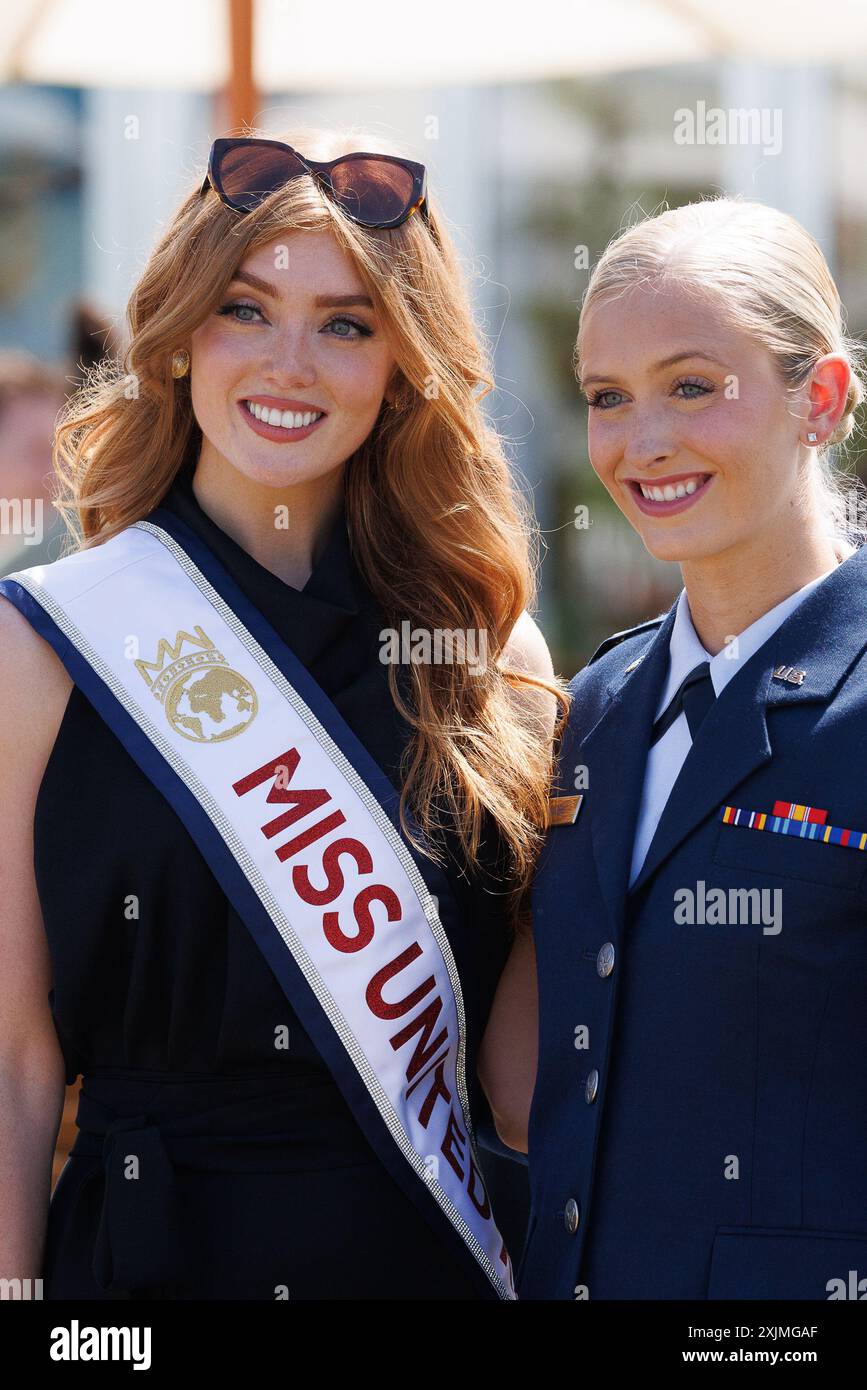 Fairford, UK. 19th July, 2024. Miss America and Miss UK were reunited ...