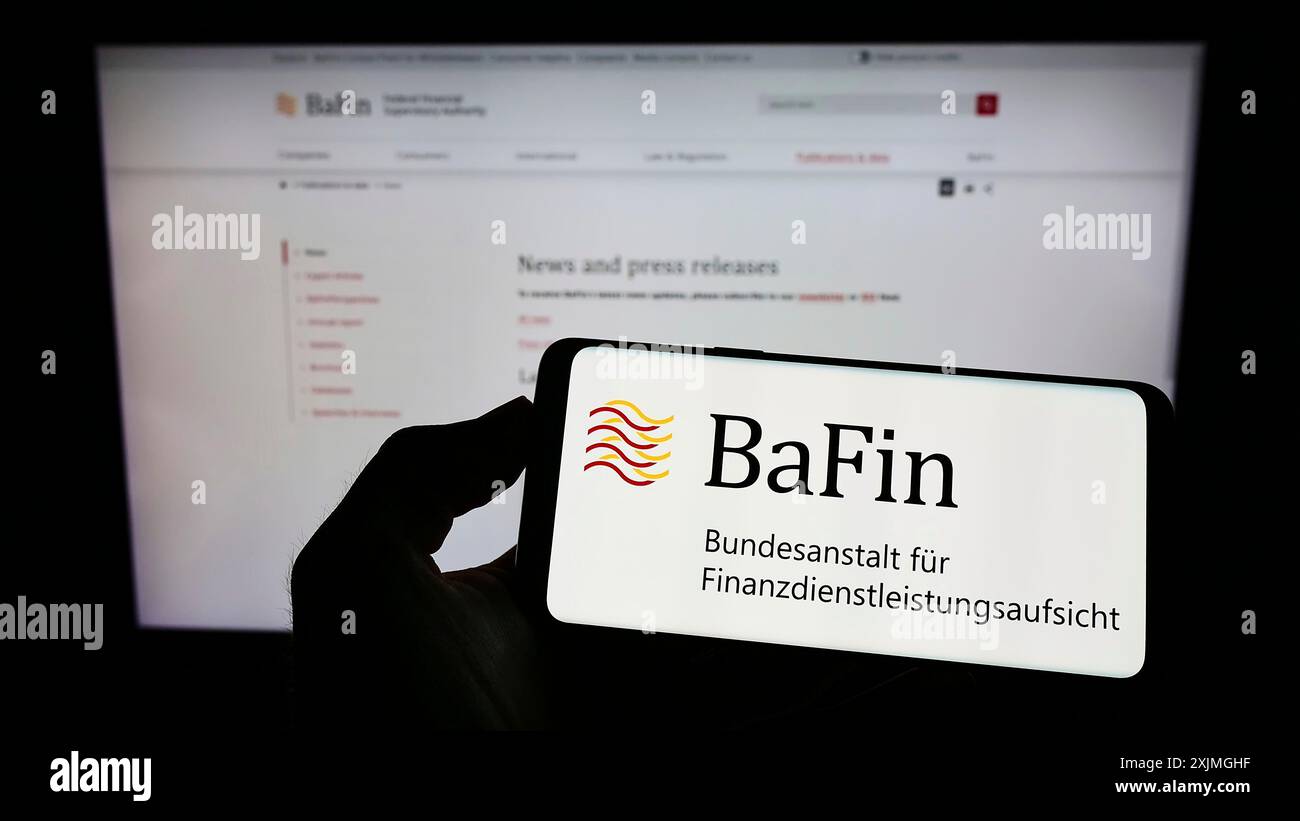 Stuttgart, Germany, 07-15-2022: Person holding cellphone with logo of ...