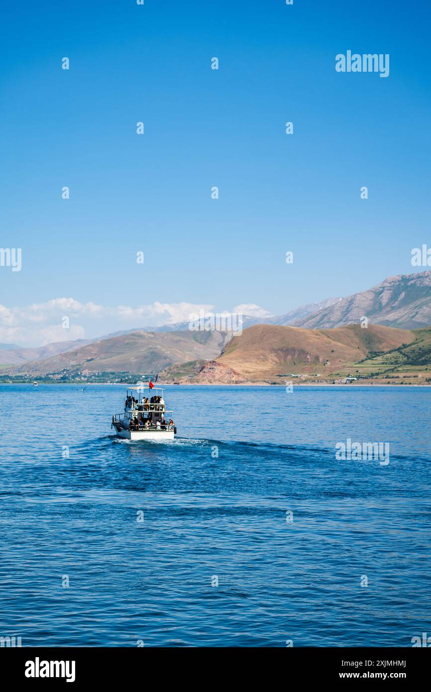 Van Lake landscape in Eastern Turkey. View of Lake Van, the largest ...