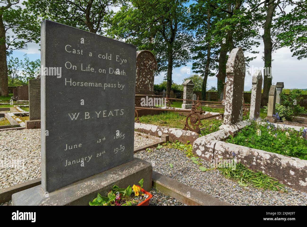 Ireland, County Sligo, Drumcliffe (aka Drumcliff) grave of William ...