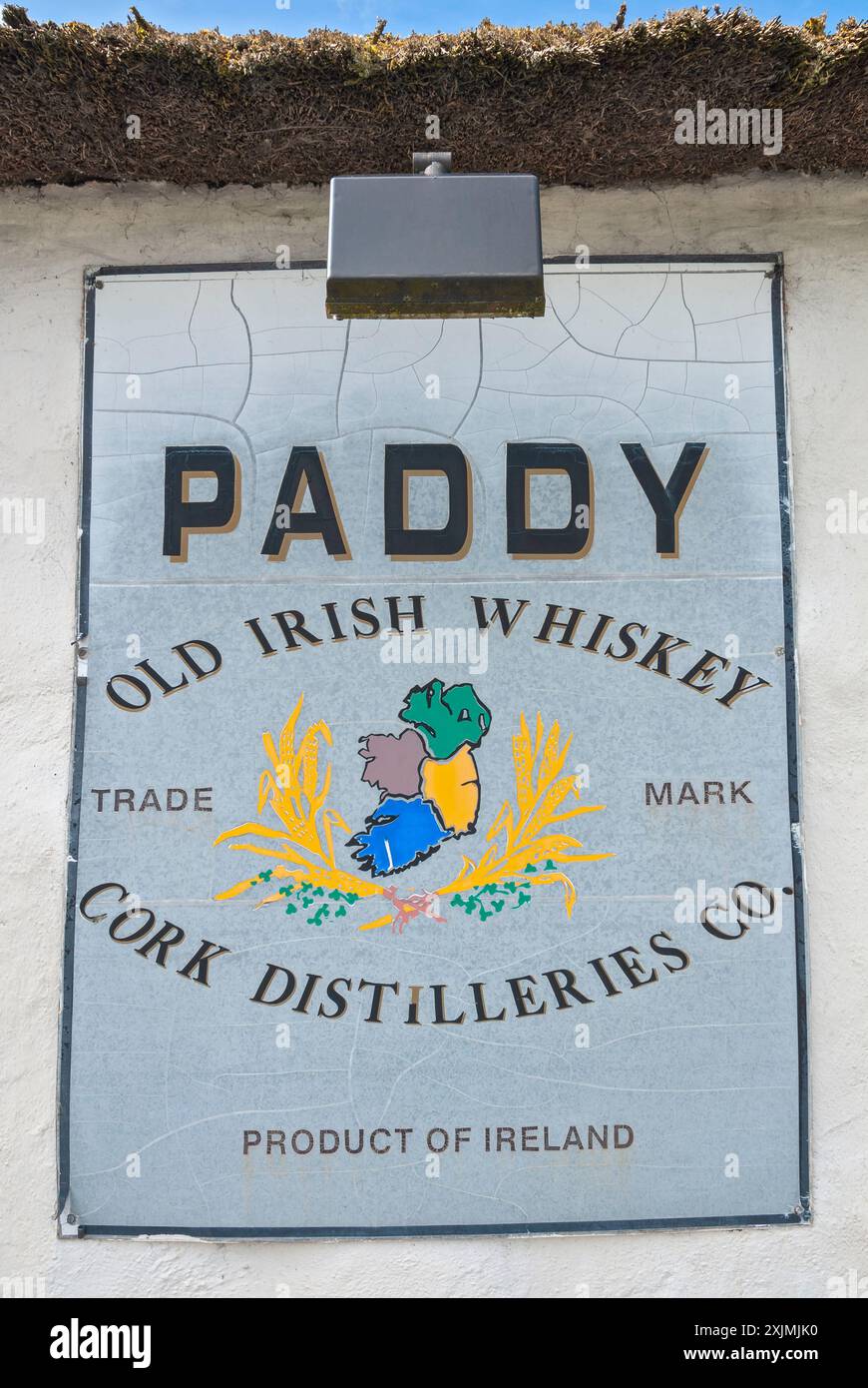 Ireland County Donegal Glenveagh Inn Paddy Old Irish Whiskey sign Stock ...