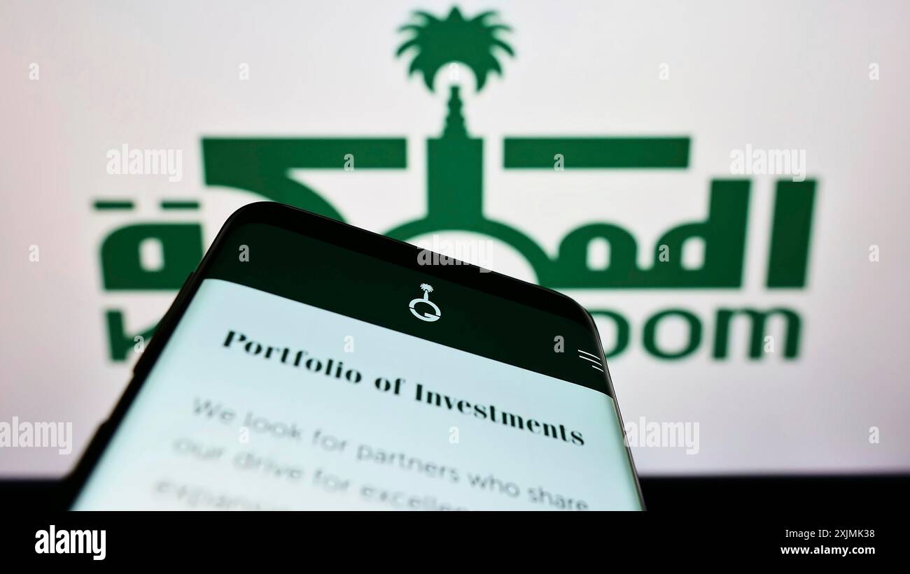 Stuttgart, Germany, 08-27-2022: Mobile phone with webpage of Saudi ...