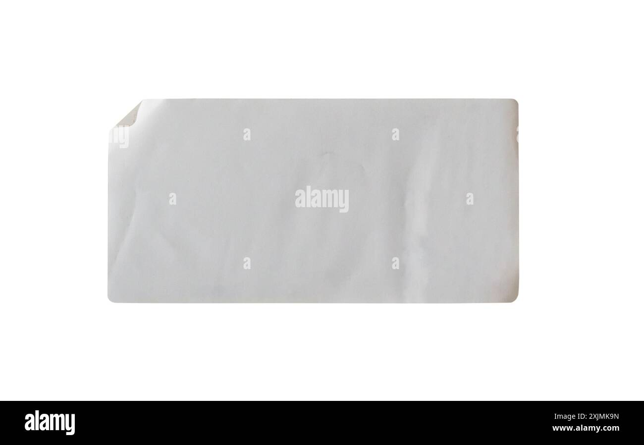 Sticker label isolated on white background with clipping path Stock ...