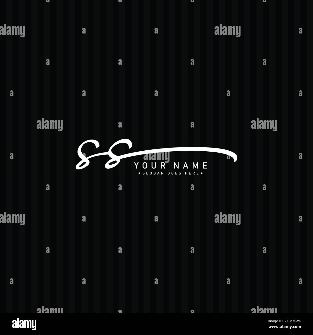 Simple Signature Logo for Alphabet SS - Handwritten Signature for ...