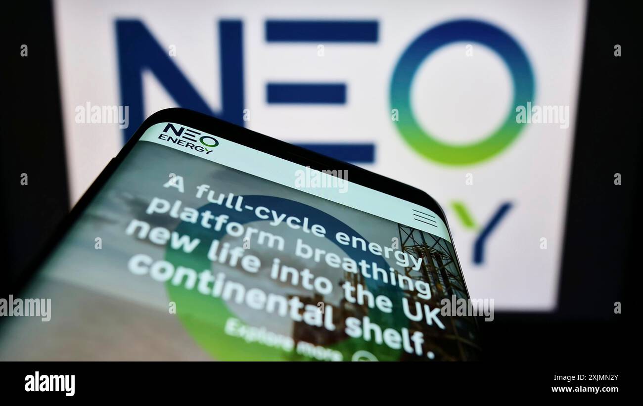 Stuttgart, Germany, 09-10-2022: Mobile phone with website of British ...