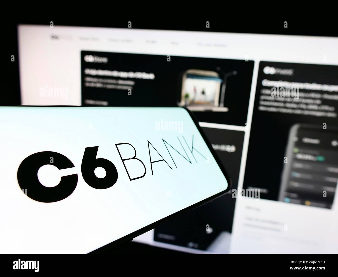 Stuttgart, Germany, 09-10-2022: Smartphone with logo of Brazilian ...