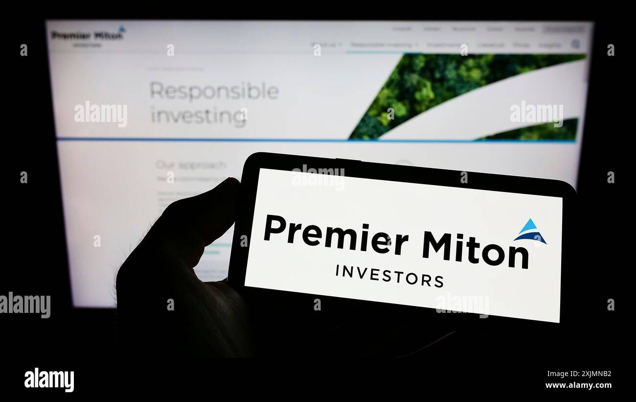 Stuttgart, Germany, 09-13-2022: Person holding cellphone with logo of ...