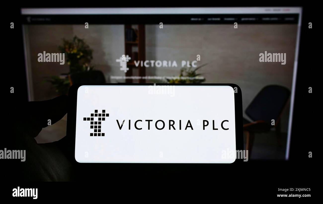 Stuttgart, Germany, 09-15-2022: Person holding cellphone with logo of ...