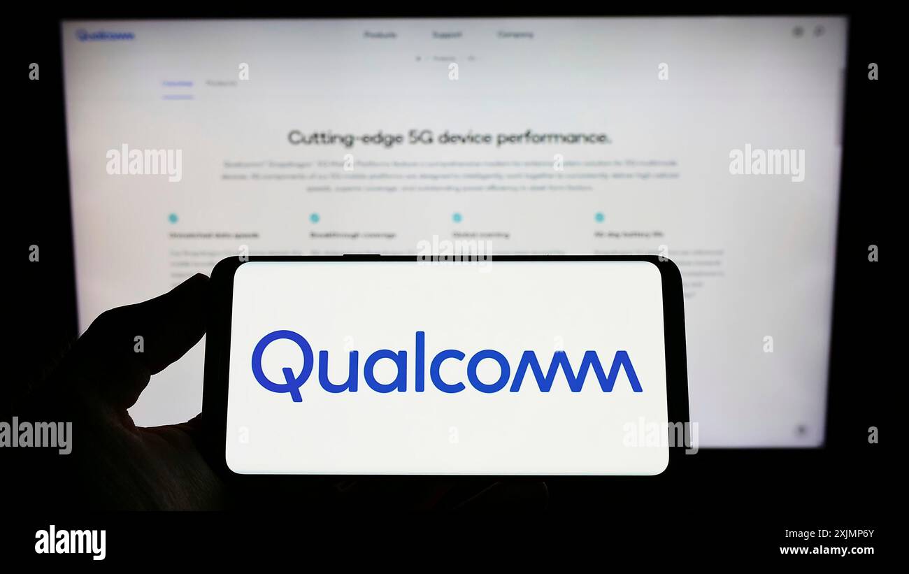 Stuttgart, Germany, 09-26-2022: Person holding mobile phone with logo ...