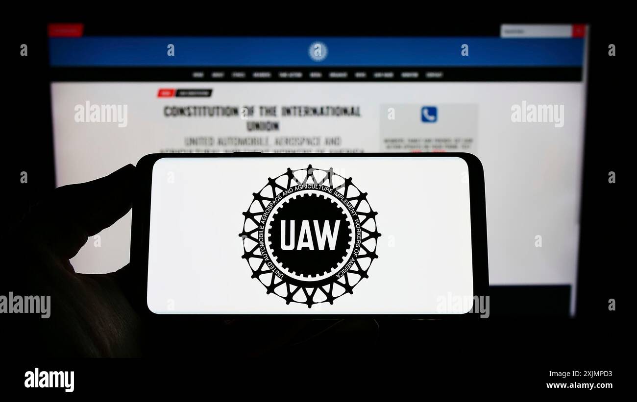 United auto workers union logo hi-res stock photography and images - Alamy