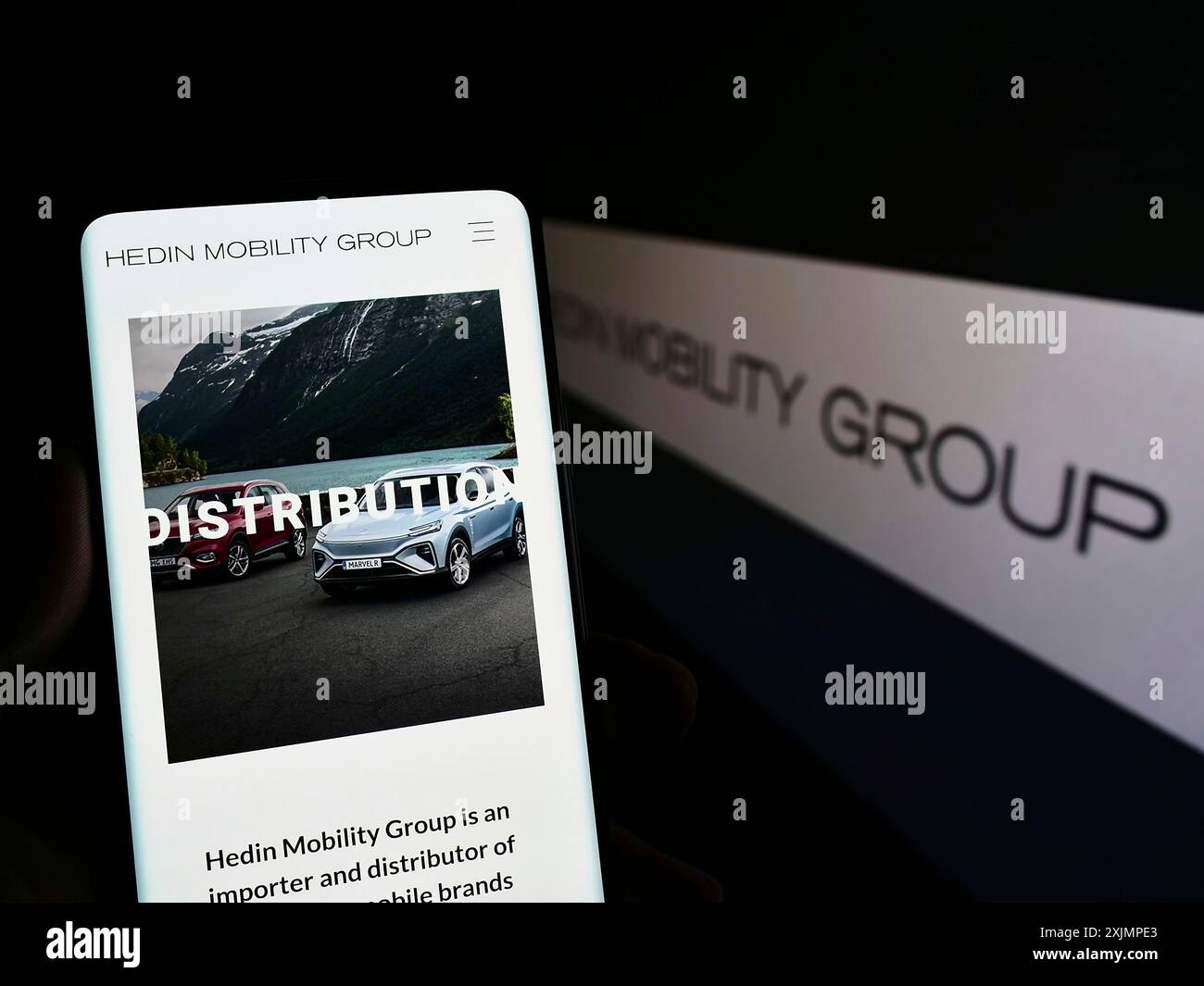 Stuttgart, Germany, 09-30-2022: Person holding mobile phone with ...