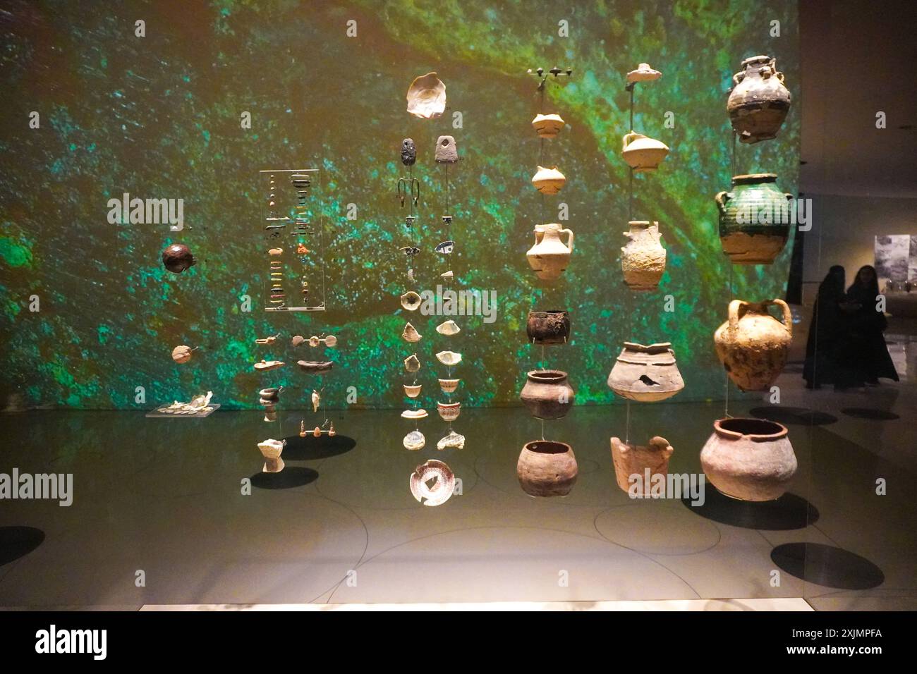 Old vase / cups National Museum of Qatar In Doha, Qatar Stock Photo - Alamy