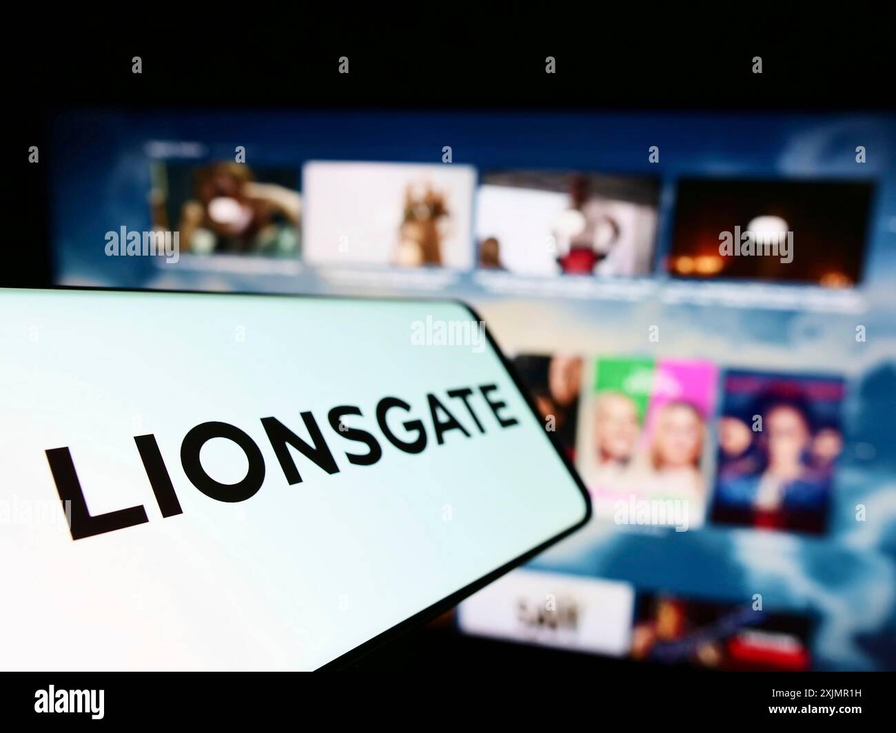 Stuttgart, Germany, 10-01-2022: Cellphone with logo of company Lions ...