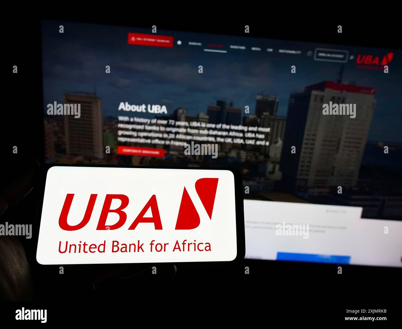 Stuttgart, Germany, 10-03-2022: Person holding smartphone with logo of ...