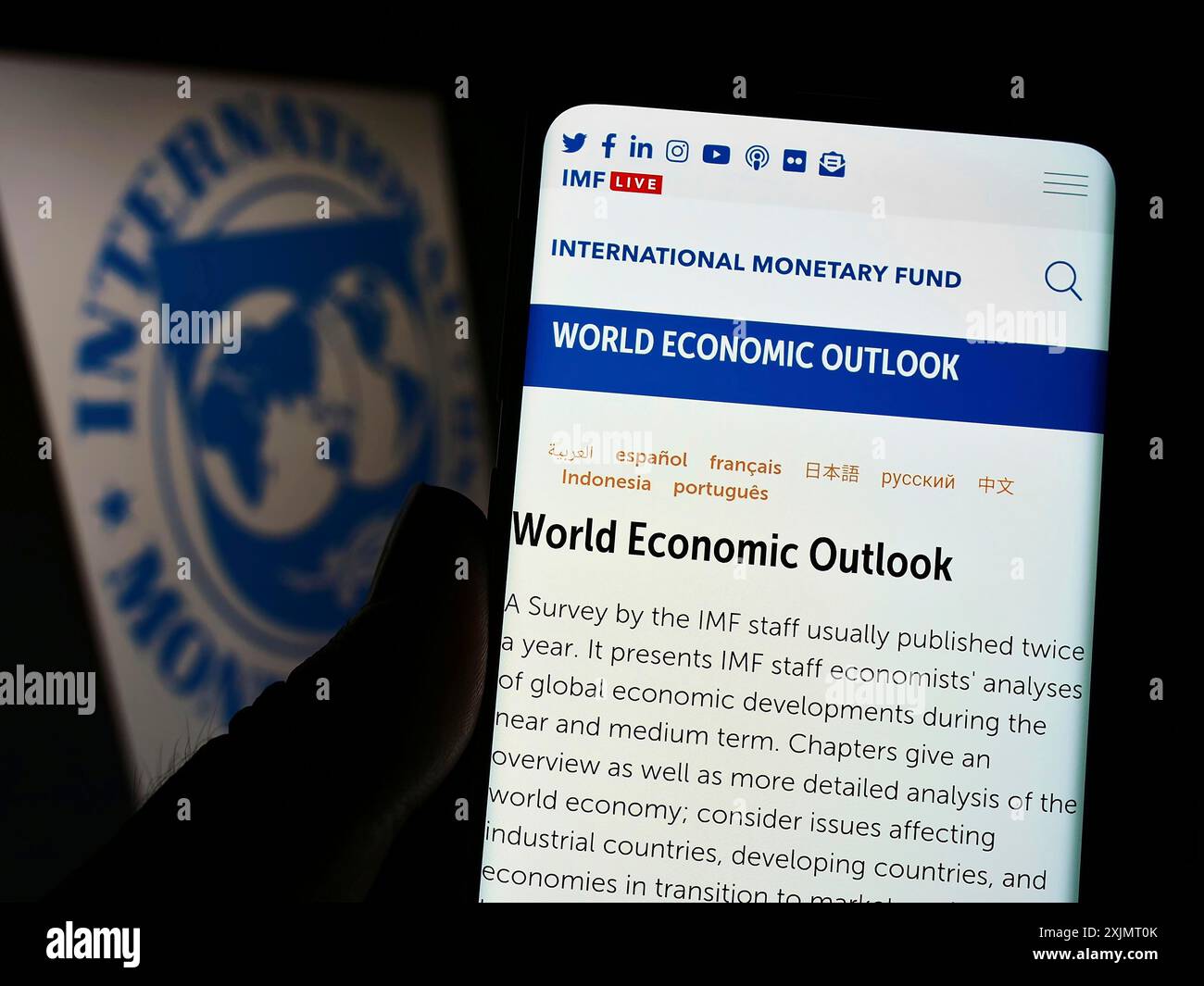 Stuttgart, Germany, 10-14-2022: Person holding cellphone with webpage ...