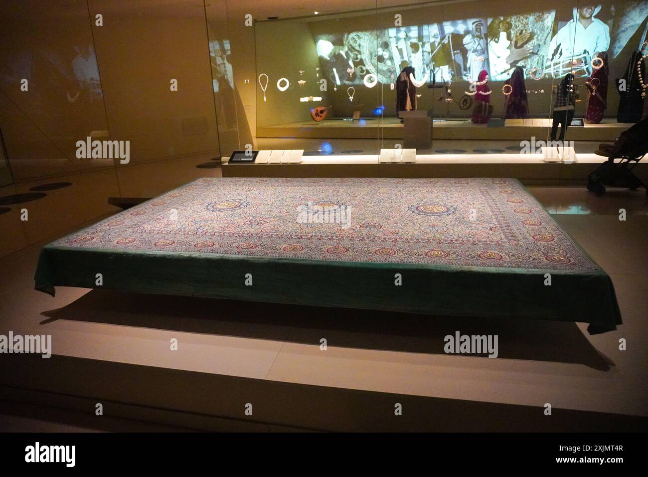 Carpet made of pearls inside the National Museum of Qatar In Doha ...