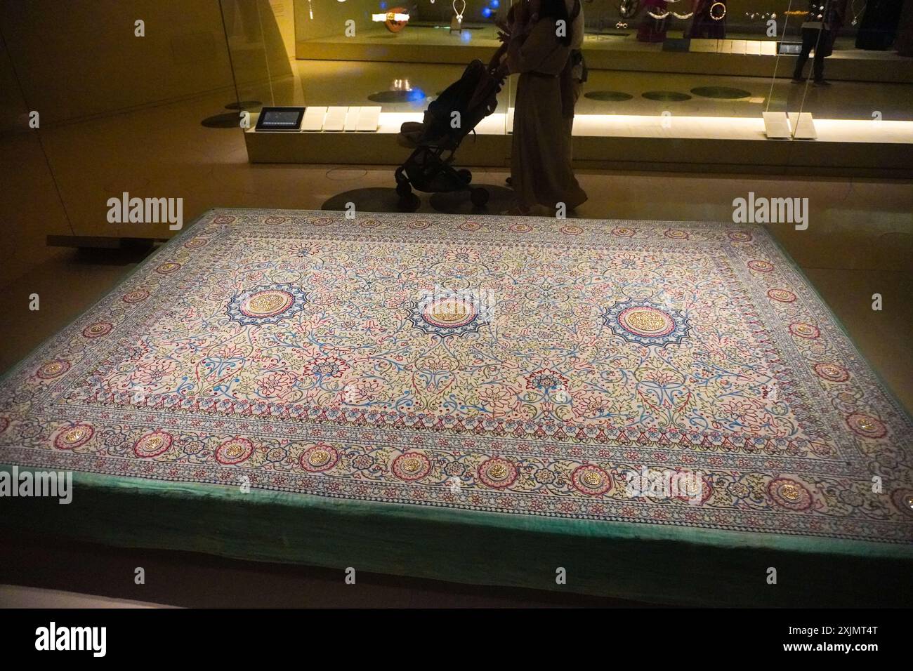 Carpet made of pearls inside the National Museum of Qatar In Doha ...