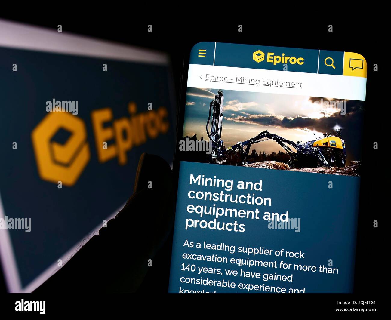 Stuttgart, Germany, 10-26-2022: Person holding smartphone with website ...