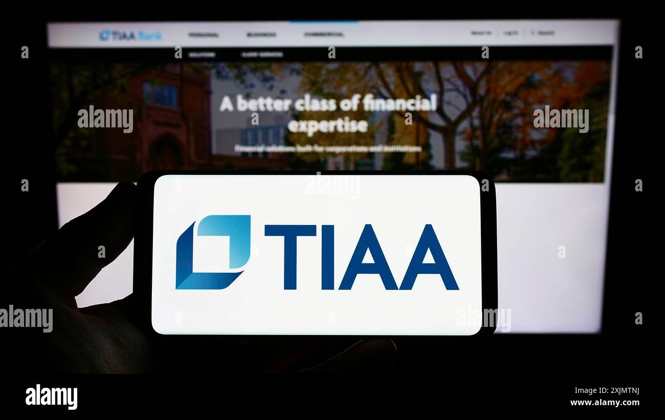 Stuttgart, Germany, 10-23-2022: Person holding smartphone with logo of ...