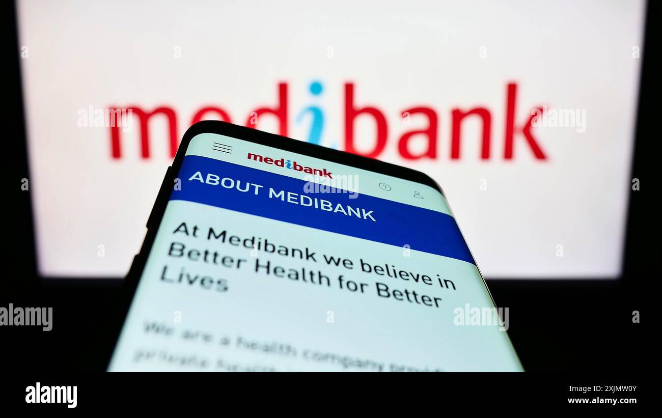Stuttgart, Germany, 10-17-2022: Mobile phone with website of health ...