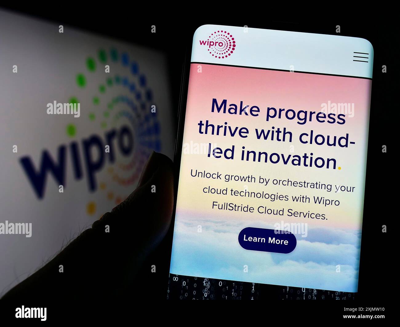 Stuttgart, Germany, 10-16-2022: Person holding cellphone with webpage ...