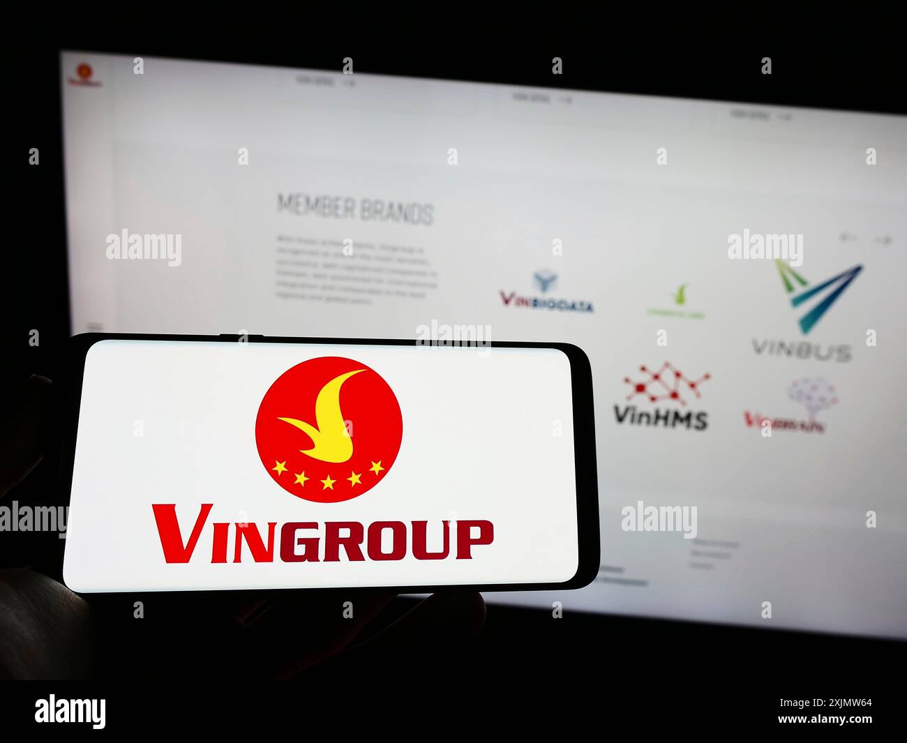 Stuttgart, Germany, 12-01-2022: Person holding cellphone with logo of ...