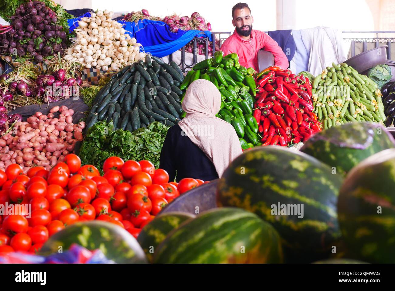 The beautiful vegetable part of the souk in Agar, Morocco Stock Photo - Alamy