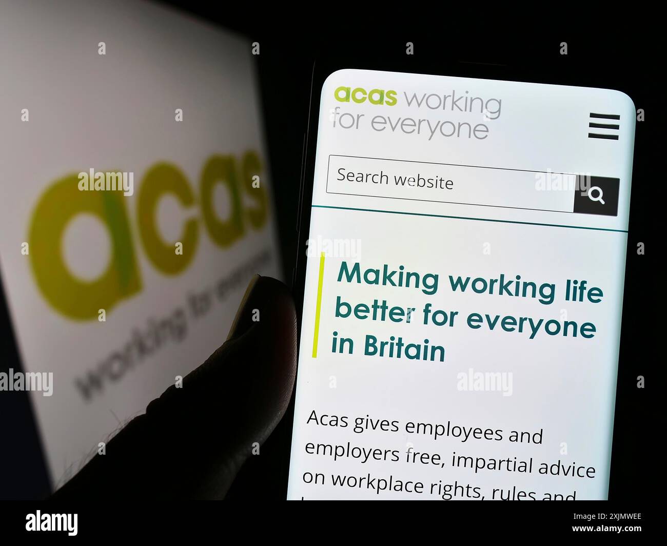 Stuttgart, Germany, 12-01-2022: Person holding phone with website of ...