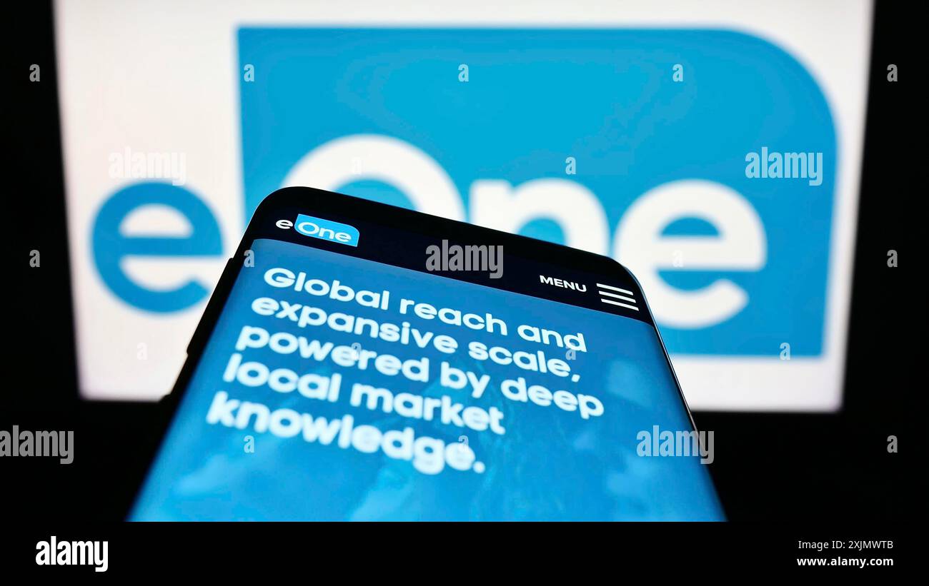 Stuttgart, Germany, 12-02-2022: Smartphone with website of Canadian ...