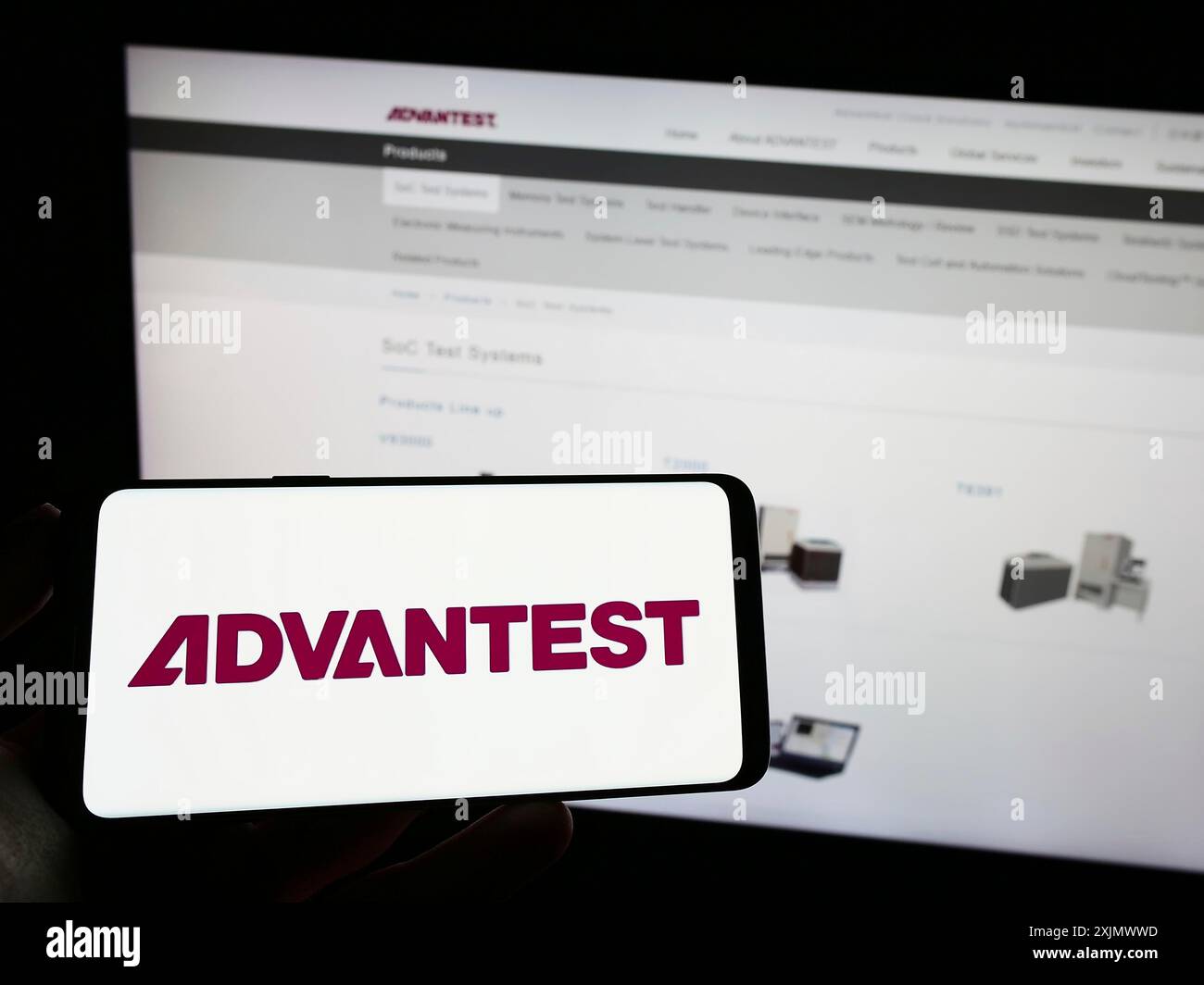 Stuttgart, Germany, 12-04-2022: Person holding cellphone with logo of ...