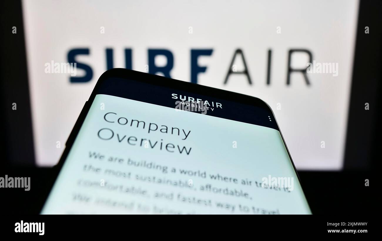 Stuttgart, Germany, 12-04-2022: Mobile phone with website of US ...